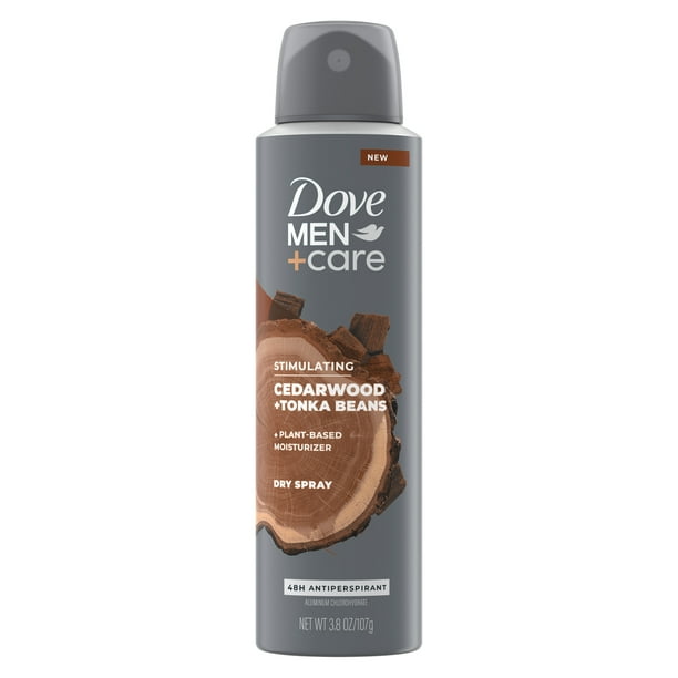 Dove Men+Care Stimulating Antiperspirant Dry Spray Deodorant Cedarwood ...