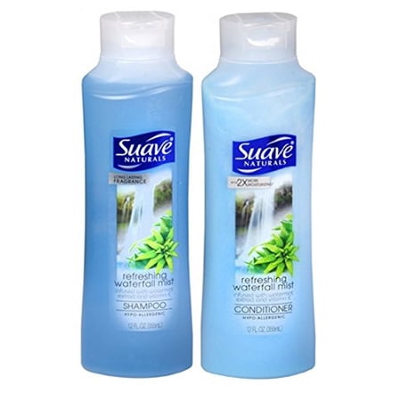 Suave Naturals Shampoo & Conditioner Set, Waterfall Mist, 12 Ounce Each ...