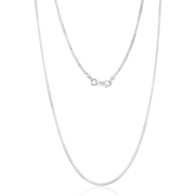 NYC 925 Sterling Silver Italian Box Chain Necklace, Best Unisex Gift ...