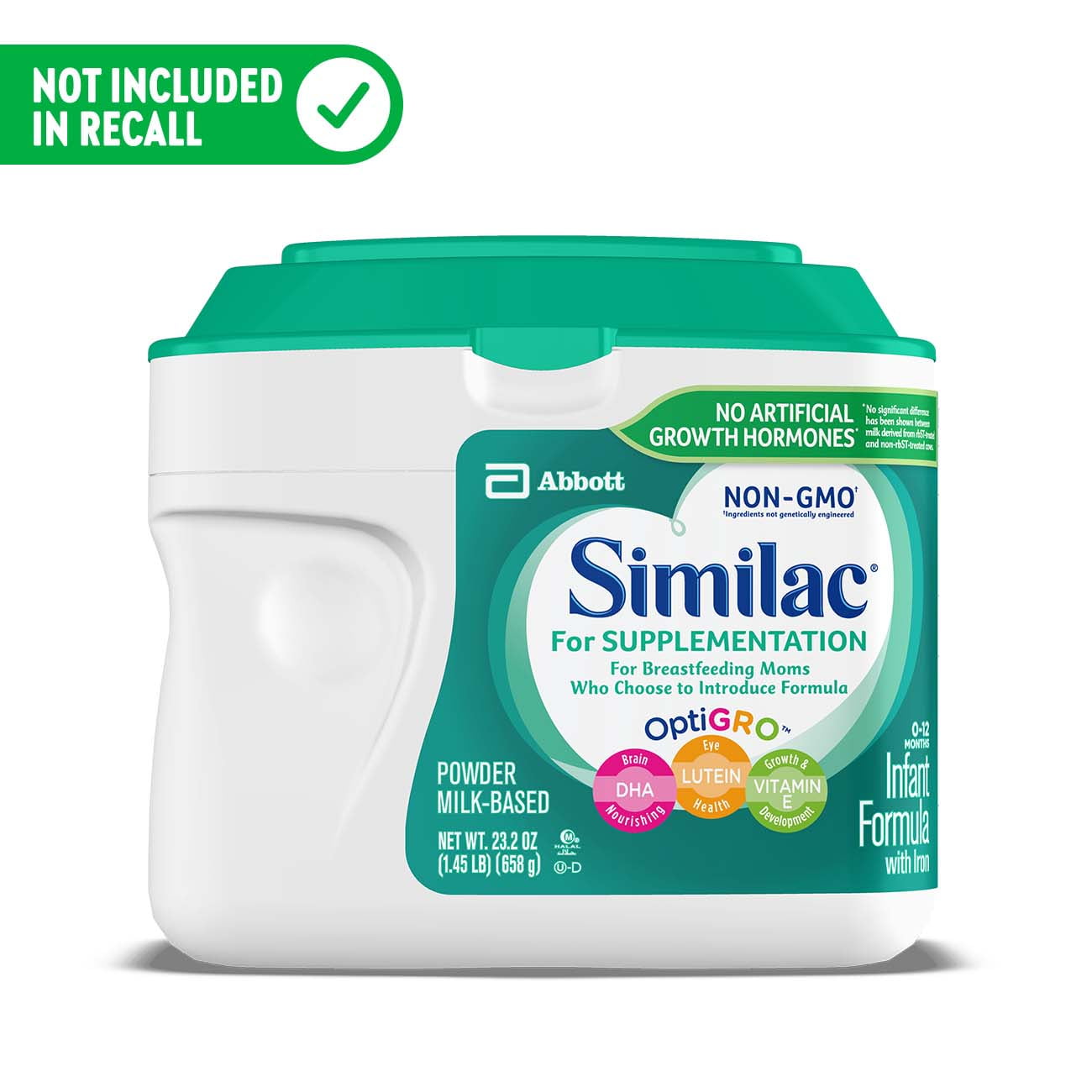 Similac For Supplementation Non-GMO Powder Baby Formula, 23.2 oz Tub ...