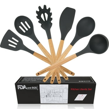 Mad Hungry 4-Piece Silicone Spurtle Set - Spatula, Scoop, Mixing Spoons ...