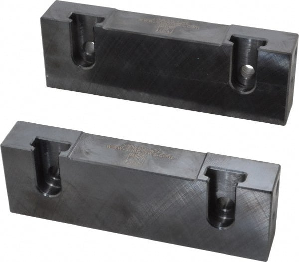 Snap Jaws 6" Wide x 2" High x 1" Thick, Flat/No Step Vise Jaw - Walmart.com
