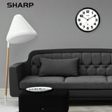 "Sharp 12"" Atomic Wall Clock, Battery Operated, Matte Black Modern ...