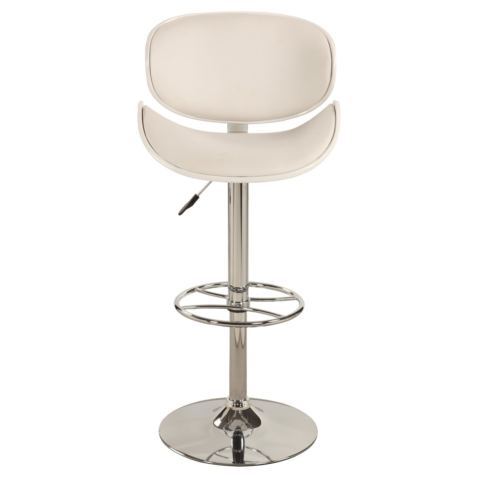 Chintaly Shea Oversize Adjustable Gas Lift Swivel Bar Stool - Black ...