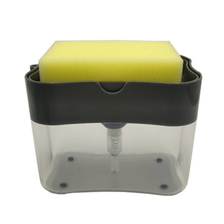 Soap Pump Dispenser with Sponge Press Soap Organizer Kitchen Cleaner ...