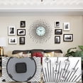 3D Large Metal Sunburst Wall Clock Luxury Wall Clock Battery Operated ...