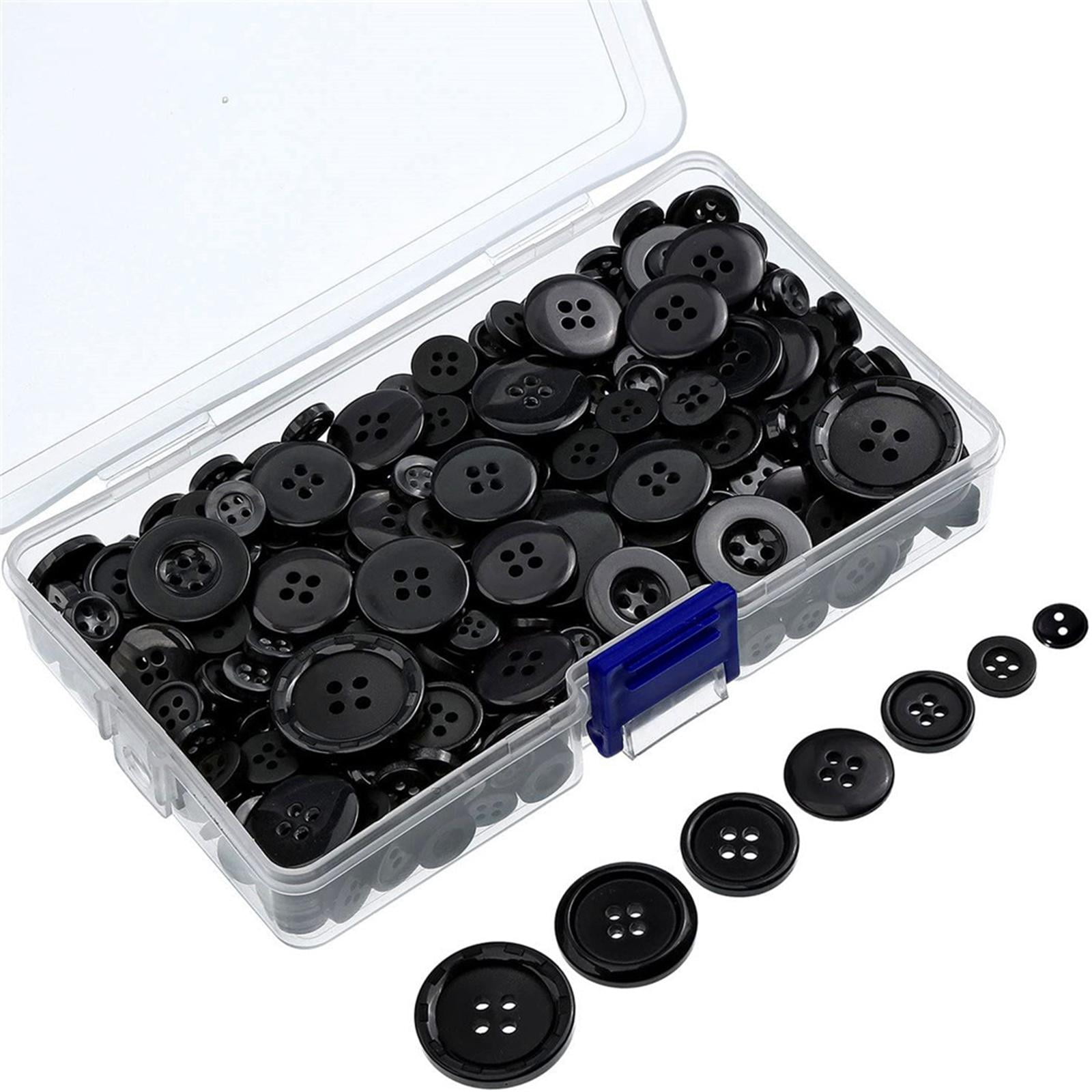 Round Sewing Buttons 4 Hole Mixed Buttons Craft Buttons with Storage ...