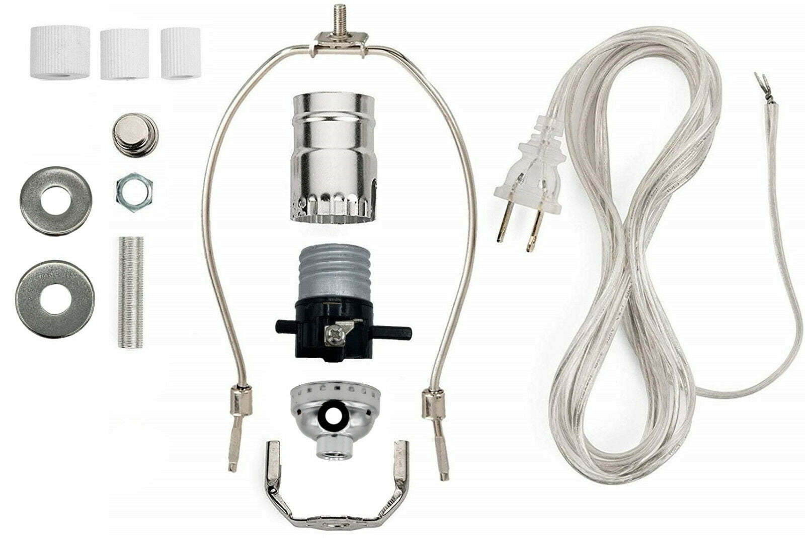 Lamp Kit for Liquor Bottles - Includes All Adapters and Parts - Silver ...