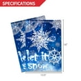 Anley Double Sided Winter Snowflake Yard Lawn Garden Flag, Let It Snow ...