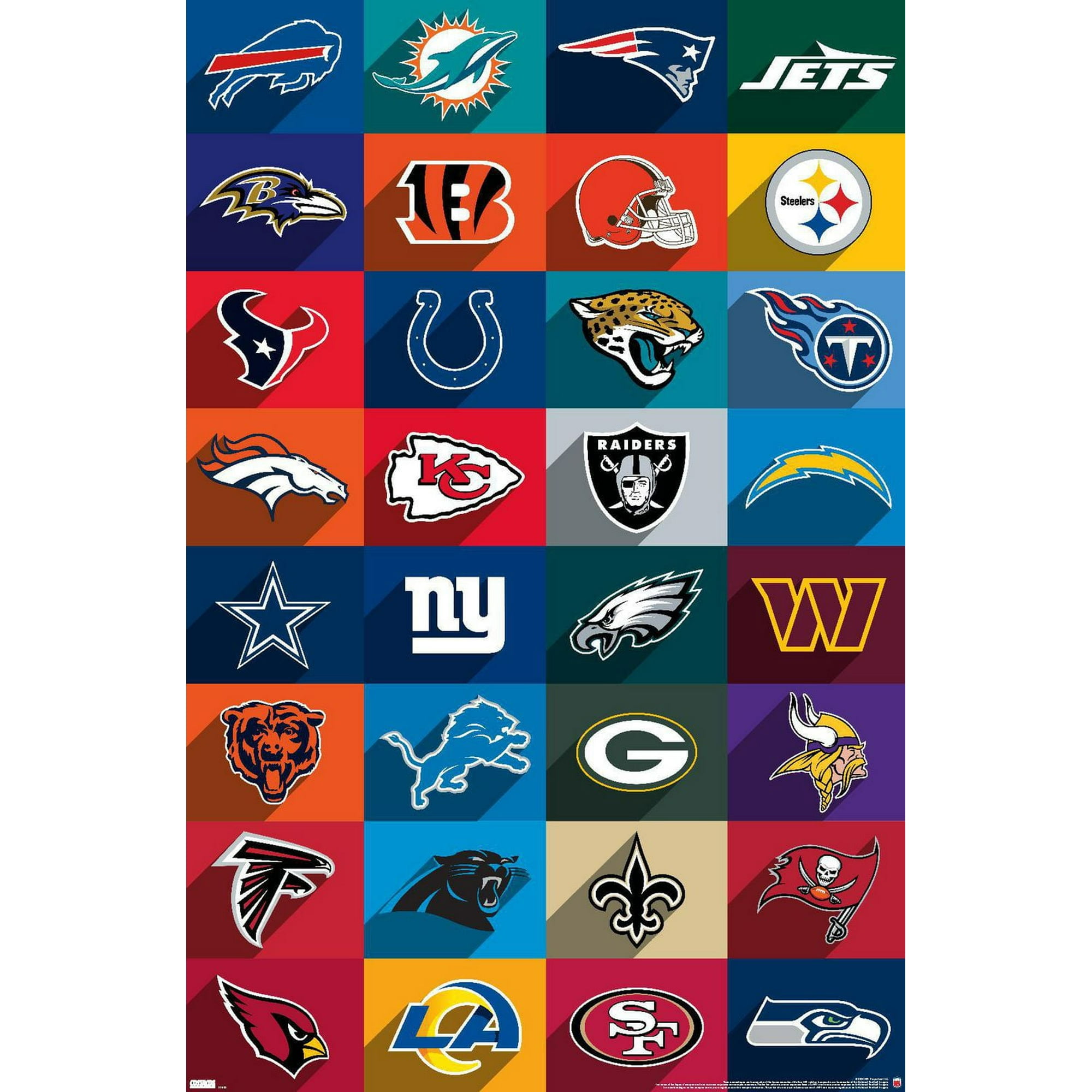 Click here for Trends International Nfl League - Logos 24 Wall Po... prices