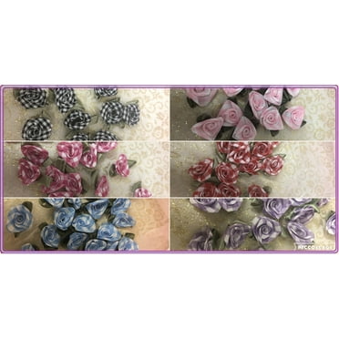 Charmed Satin Ribbon Bow Flower 1 3/4" X 2" Applique Sewing Bow Craft ...