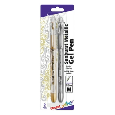 Pentel Sunburst Metallic Gel Pens, 2/Pkg., Gold - Walmart.com
