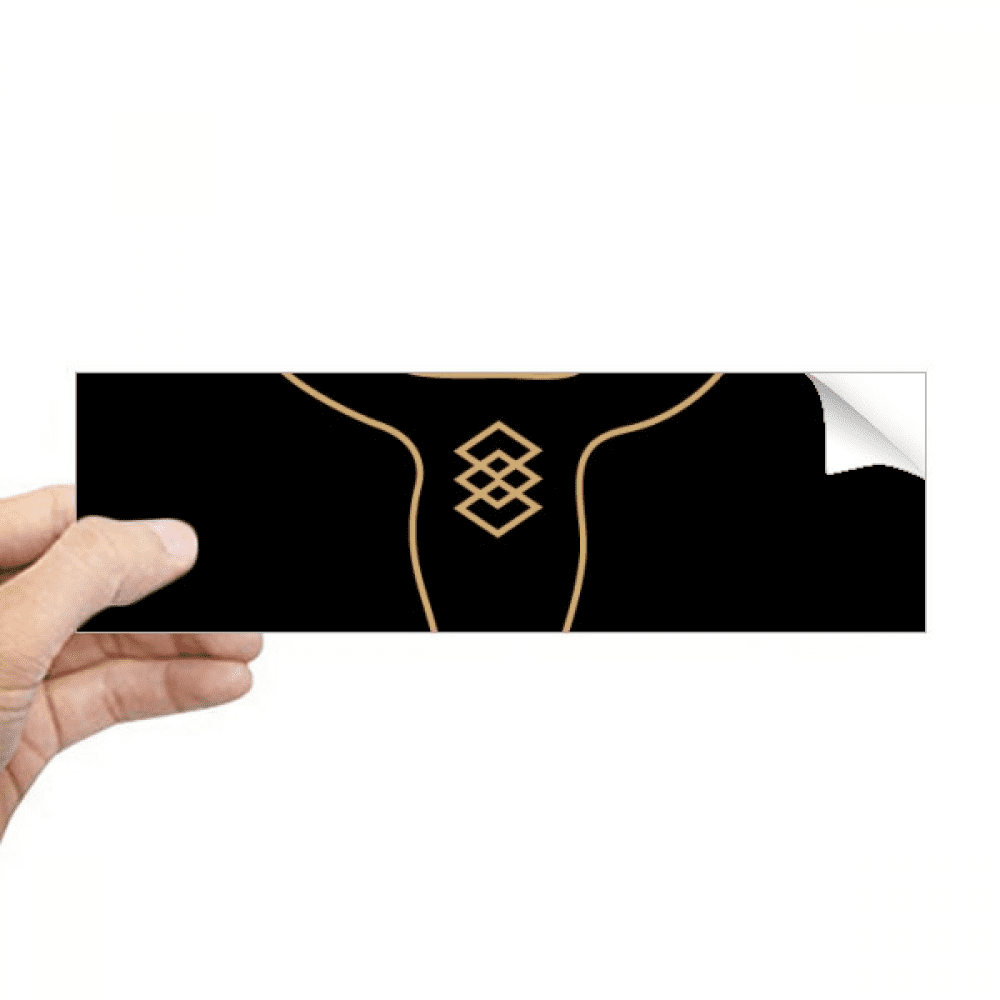 Bull Totem Geometry Pattern Rectangle Bumper Sticker Notebook Window ...