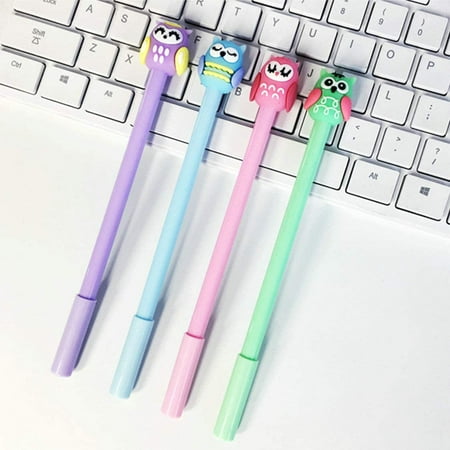 Animal Cute Owl Gel Ink Pen Cute Kawaii Black Writing Pens Ballpoint ...