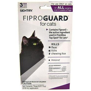 Sentry FiproGuard Plus Flea & Tick Prevention Medicine Drops for Cats ...