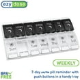 Dose Push Button 7Day Pill Medicine Vitamin Organizer Box - Walmart.com