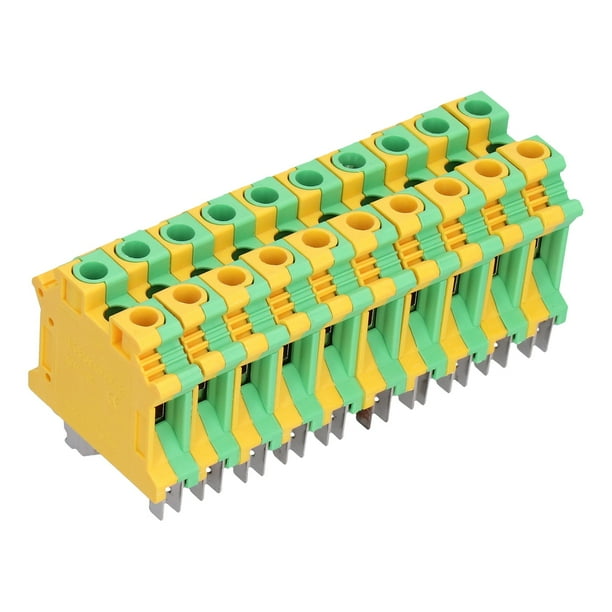 DIN Rail Mount Terminal, 50Pcs Impact Resistance Copper Terminals Block Side Wiring For ...