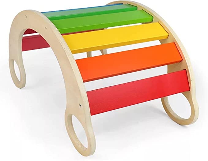 Greenwalnut Wooden Rainbow Rocking Chair , Rainbow Rocker , Rocking Bed ...