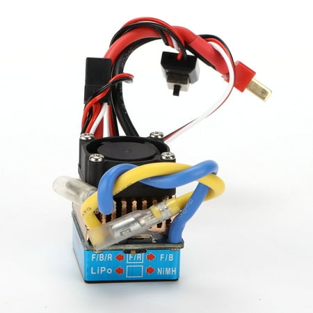 Ymiko Waterproof 60A Dual‑Way Brushed ESC with Cooling Fan Brake 5V 3A ...