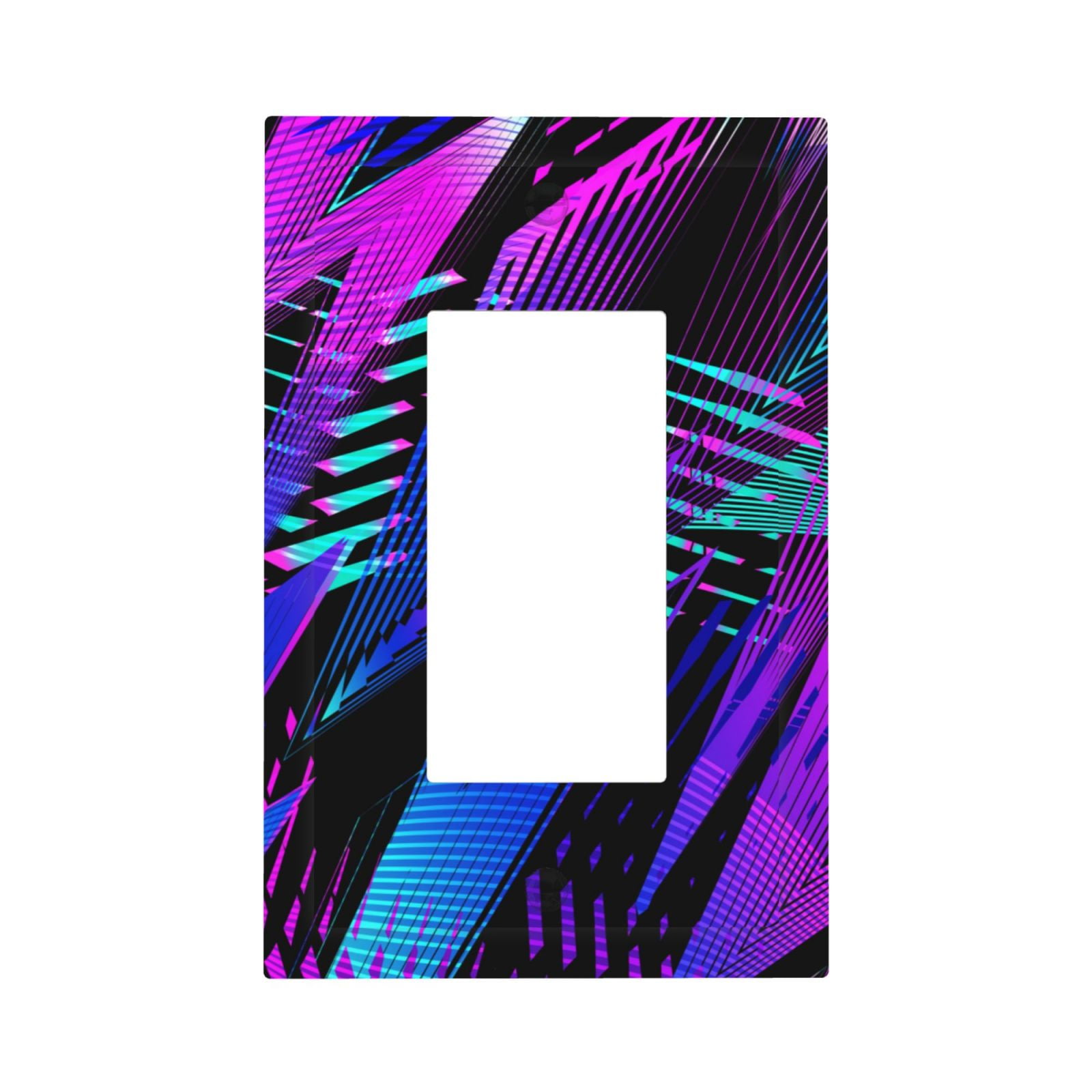 DouZhe 1-Gang Decorator/Rocker Wallplate, Cyberpunk Purple Texture ...