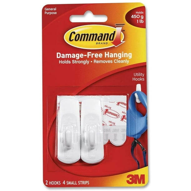 Command Strips 17002 Small Hooks with Command Adhesive - Walmart.com ...