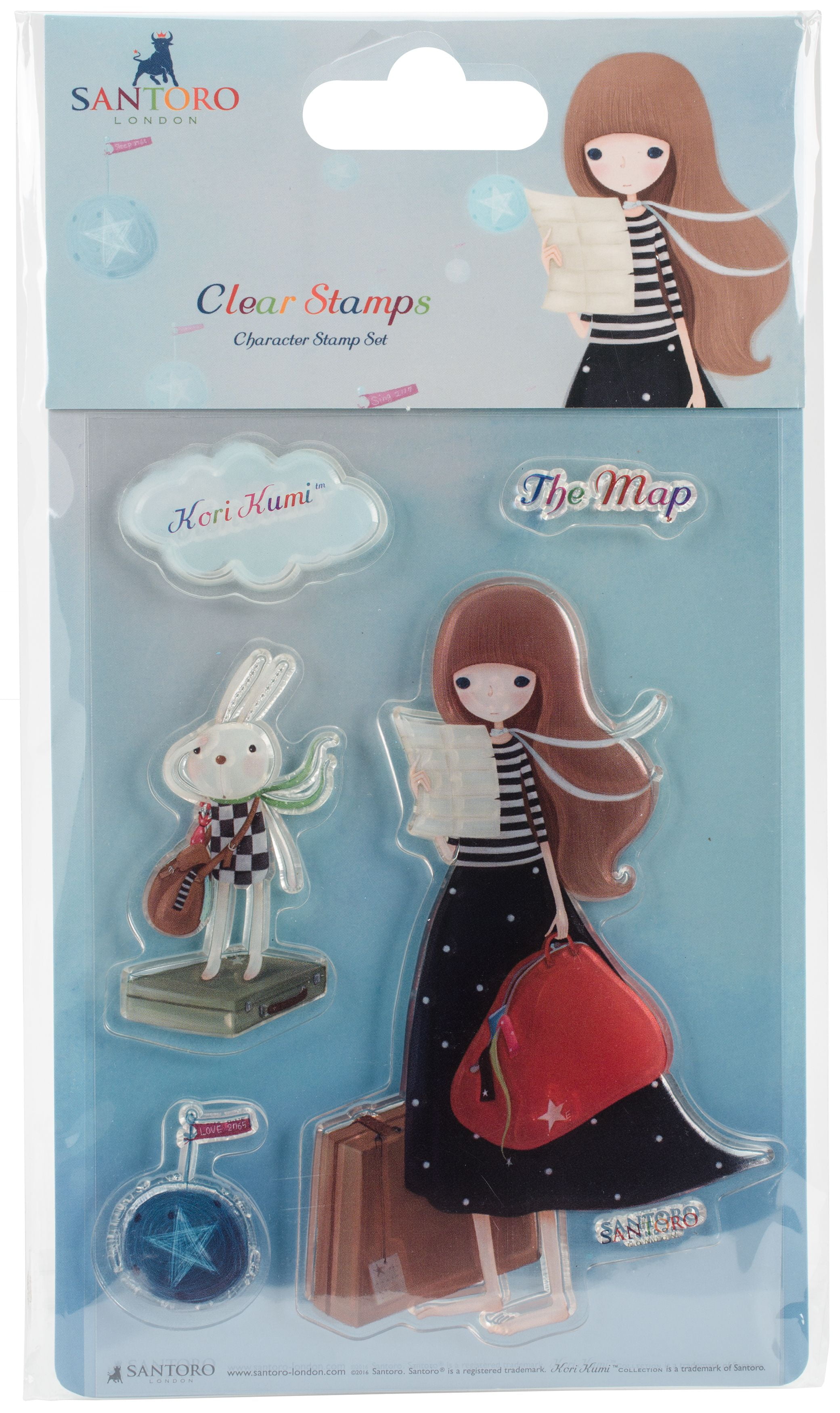 Santoro Kori Kumi II A6 Character Stamps - The Map - Walmart.com