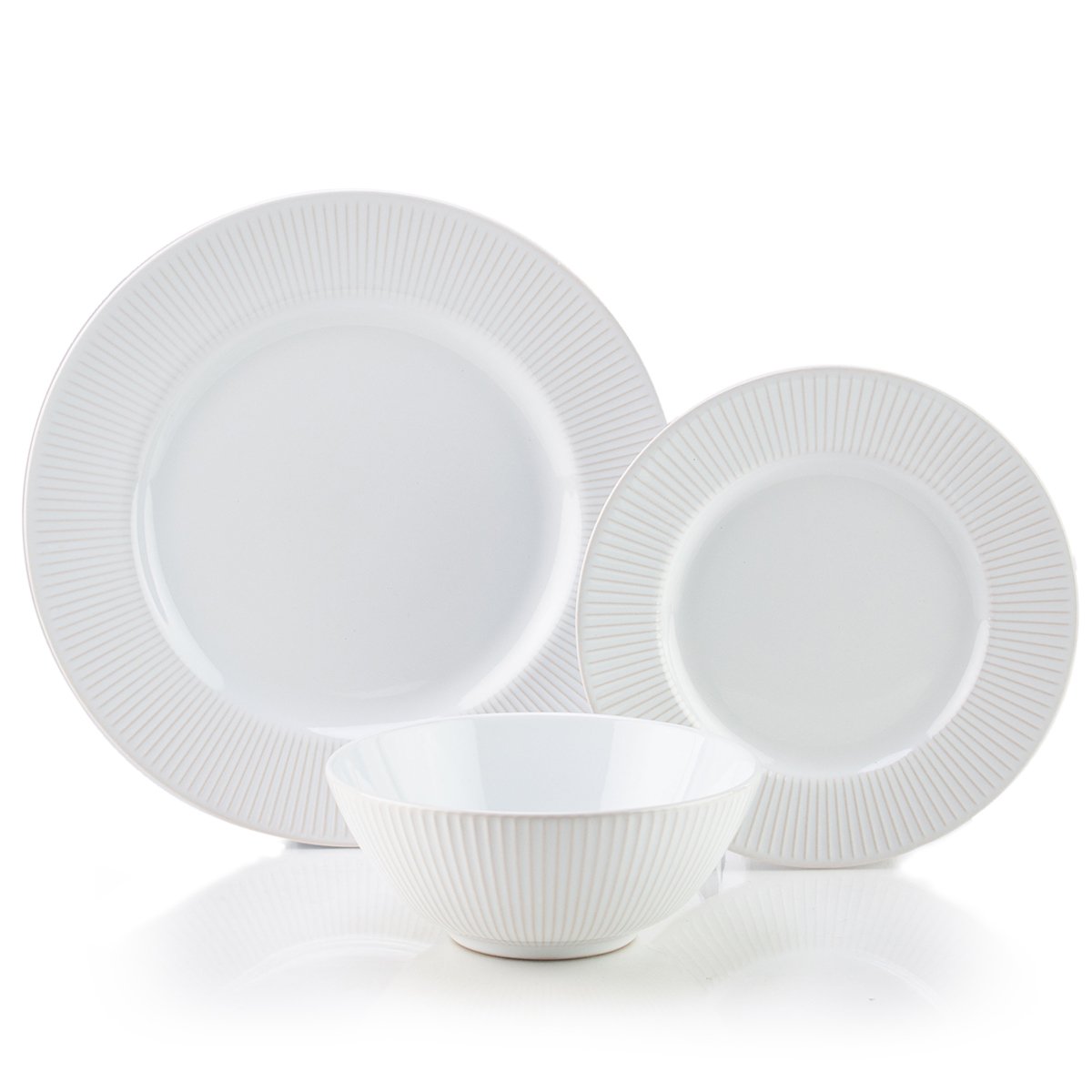 Mason Cash | Linear Collection 18-Piece Dinnerware Set - White ...