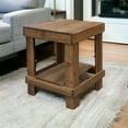 Free Shipping! Woven Paths Rustic Solid Wood Living Room End Table ...