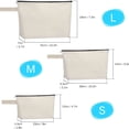 10 Pieces Cotton Canvas Makeup Bag with Bottom, Multi-Purpose Cosmetic ...