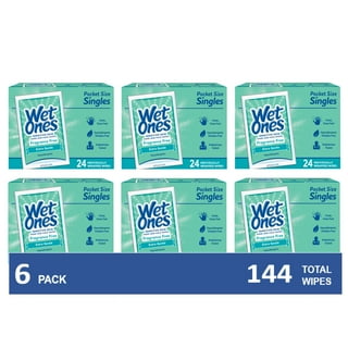 6 Pack Wet Ones Sensitive Skin Hand Wipes Unscented Individually ...