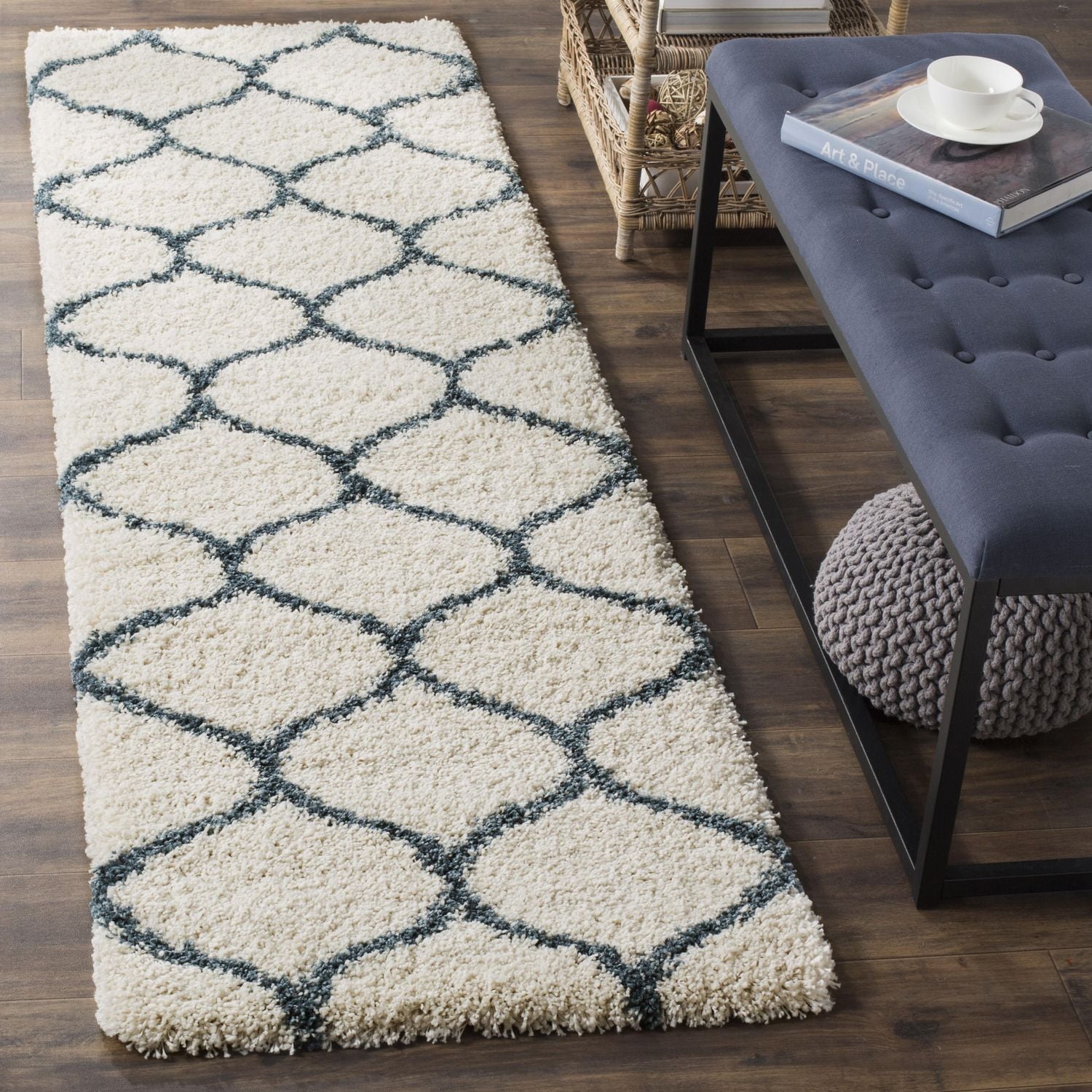 Click here for Safavieh Hudson Arline Geometric Shag Area Rug 2 F... prices