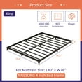 Maenizi 4 Inch Bed Frame King Size Low Profile, King Bed Frame No Box ...