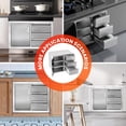 3-Drawer Stainless Steel Cabinet, Smooth Slide Rails with Magnetic Snap ...
