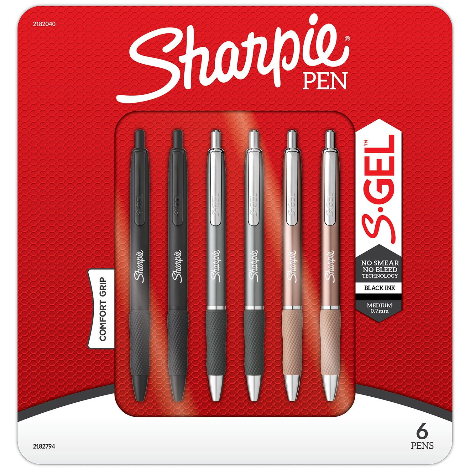 Sharpie Metal Barrel S-Gel Pens, 6-Pack, Medium Point 0.7mm - Samsclub.com
