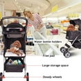 Dkelincs 4 Wheels Folding Dog Stroller for Medium Cats and Dogs with ...