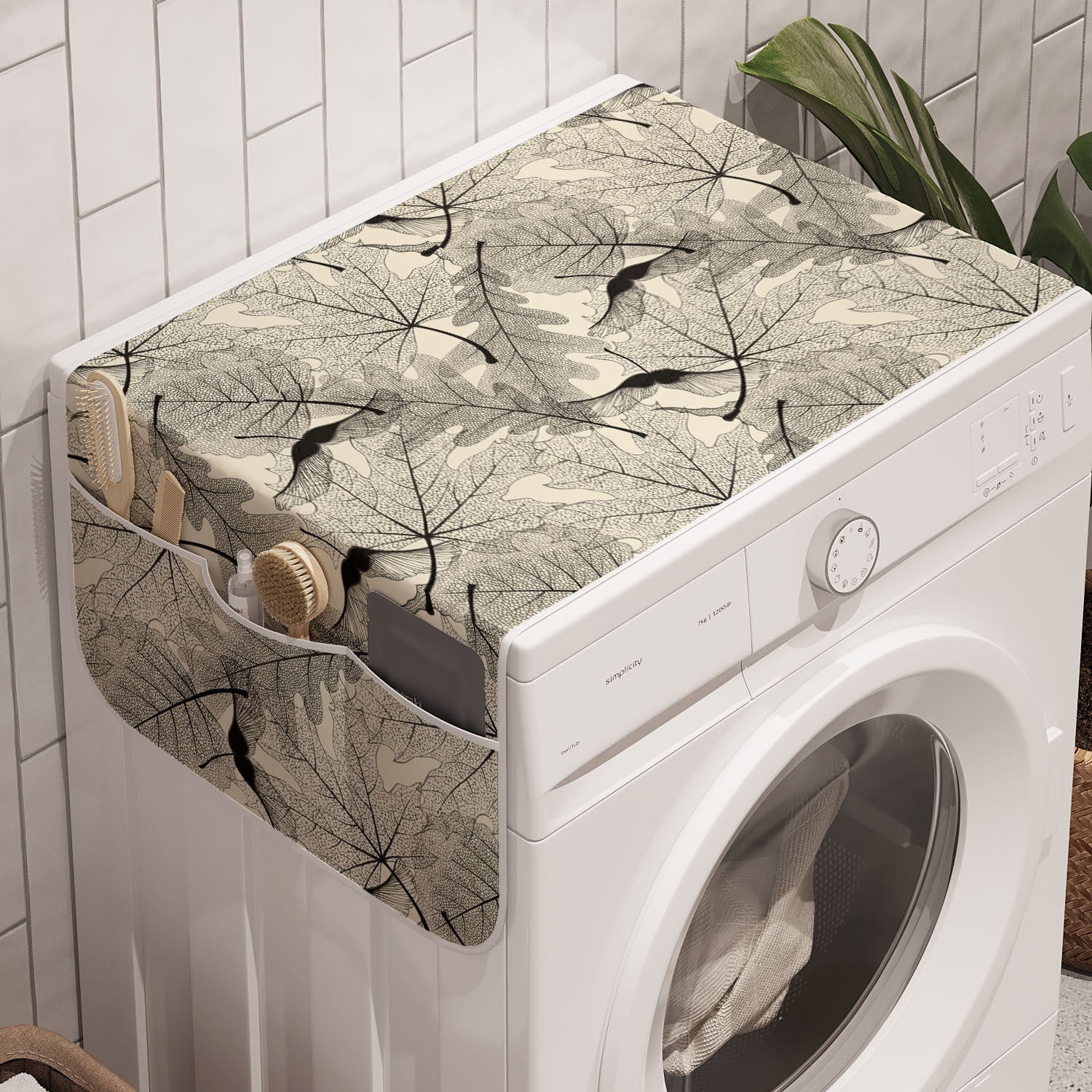 Botany Washing Machine Organizer, Detailed Skeleton of Leaves Autumnal ...