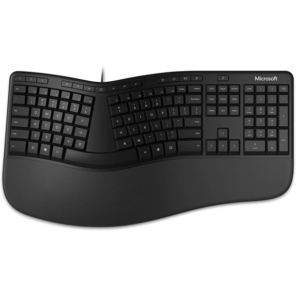 Microsoft Ergonomic USB Keyboard, Black - Walmart.com