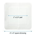 Medline Stratasorb Sterile, 4” x 4” Composite Island Dressing with Non ...