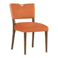 Bonito Burnt Orange Velvet Dining Chair with Gold Handle- Set of 2 ...