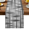 Black Weave Mesh Dining Table Runner, Modern Minimalist Abstract ...