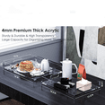 2 Pack Serving Tray with Handles, Clear Acrylic Tray for Serving Food ...