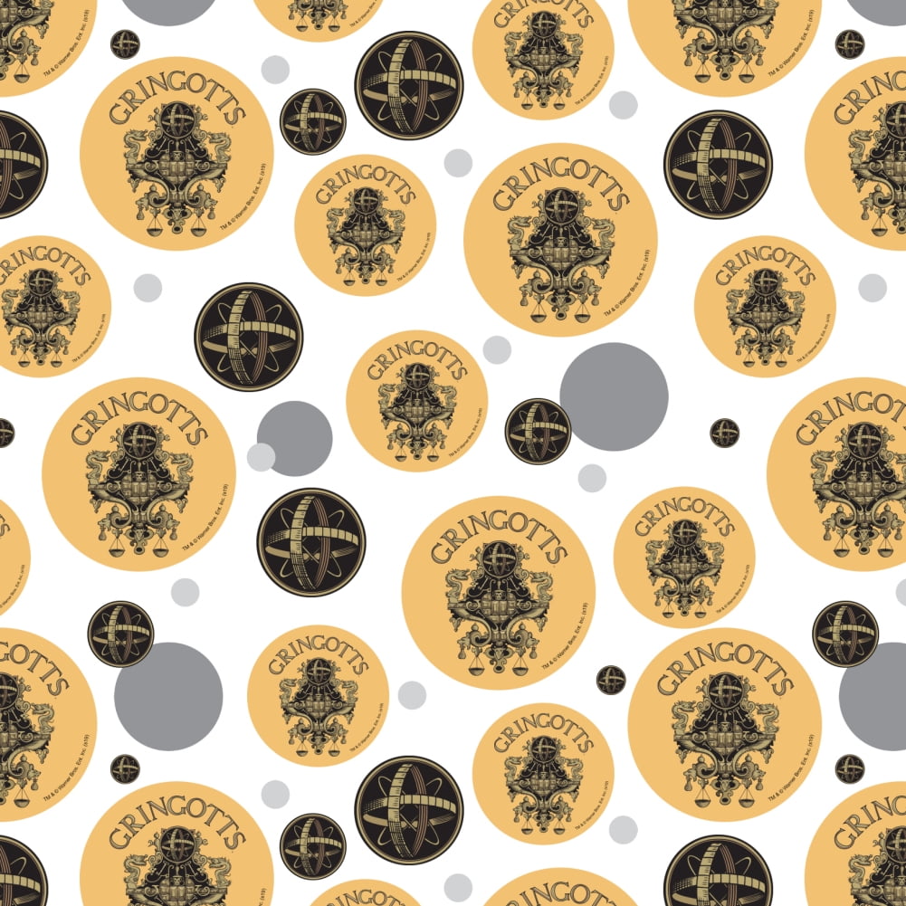 Harry Potter Gringotts Logo Premium Gift Wrap Wrapping Paper Roll ...