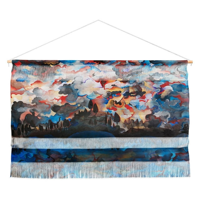 Deny Designs Brian Wall Fine Art Blue Horizon Wall Scroll - Walmart.com