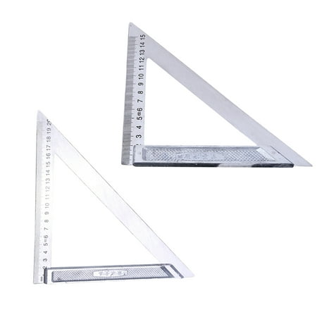 2Pieces 150mm 200mm length Triangle Ruler 90 Degree Square Stainless ...