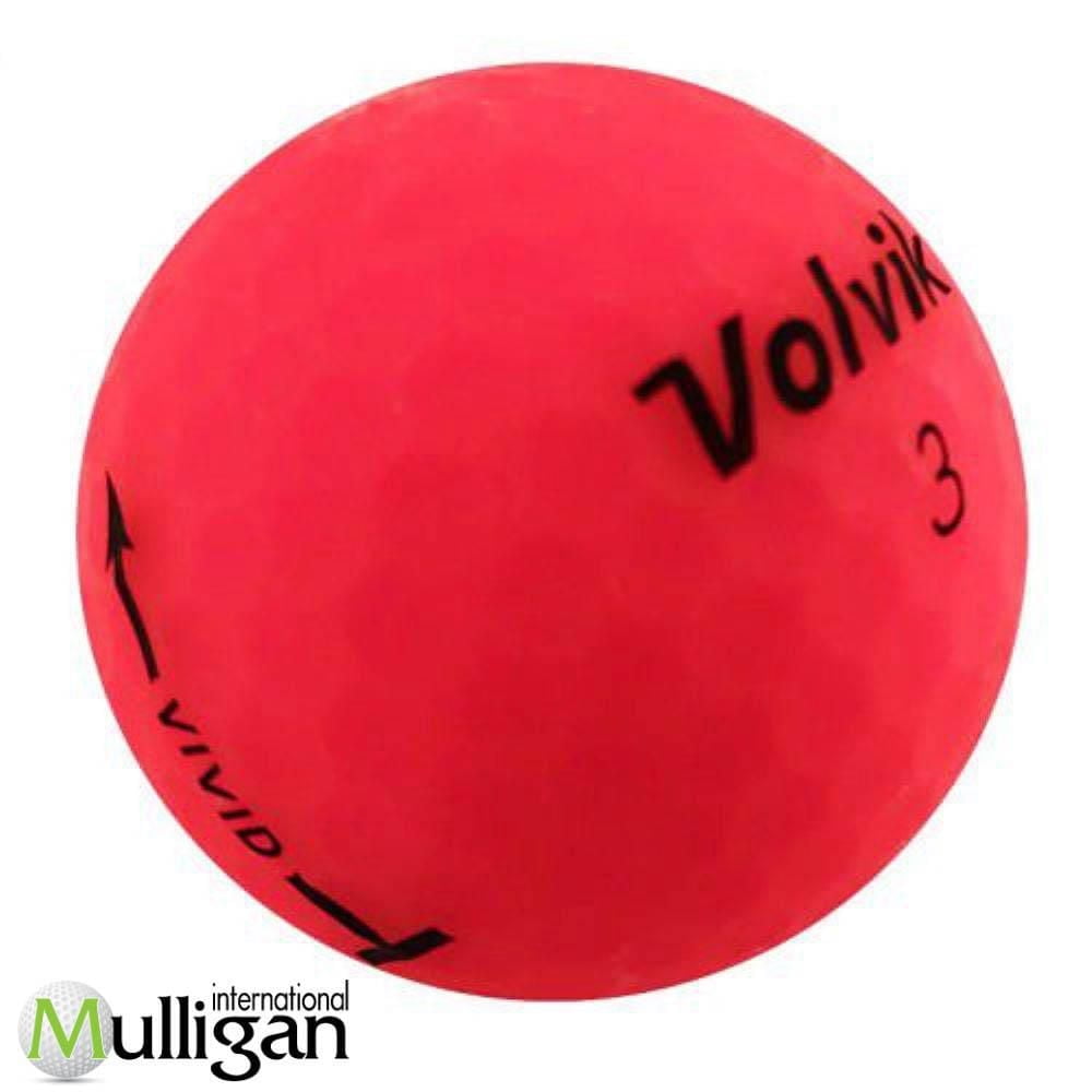 Mulligan - 12 Volvik Vivid - Matte - 5a Recycled Used Golf Balls  Pink