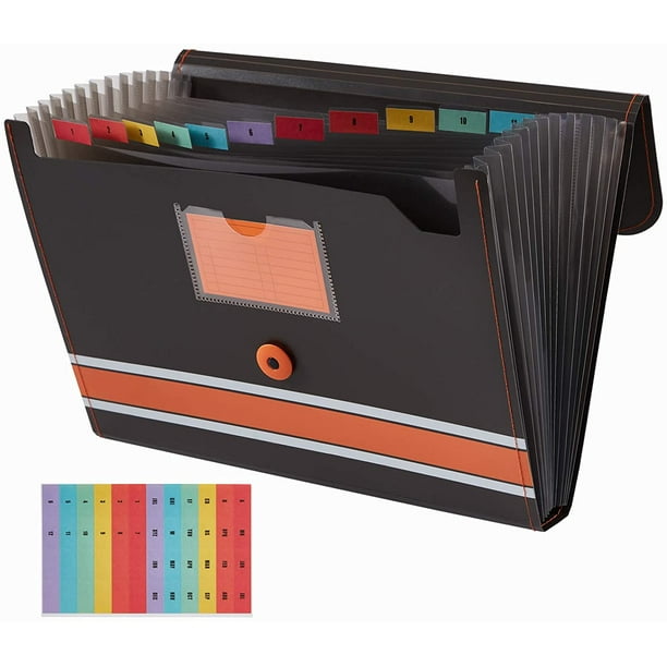 AIMTYD 13 Pockets Expanding File Folder Paper Organizer with Sticky ...