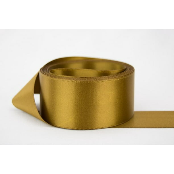 Ribbon Bazaar Double Faced Satin 7/8 inch Antique Gold 50 yards 100% ...