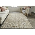 Vanhorn Metallic Animal Print Rug, Brown/Ivory, 5ft x 8ft Area Rug ...