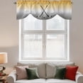 Ice Hockey Tie Up Valance Curtains Winter Sports Yellow Grey Gradients ...