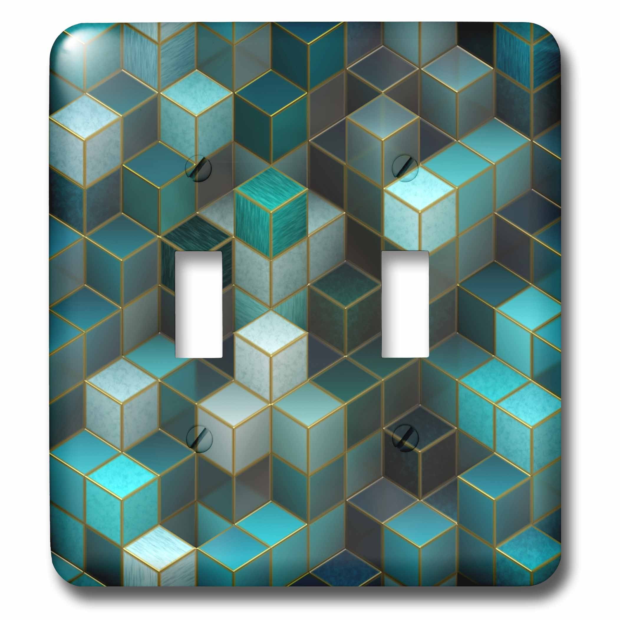 Cube Design In Teal And Green double toggle switch lsp-336304-2 ...